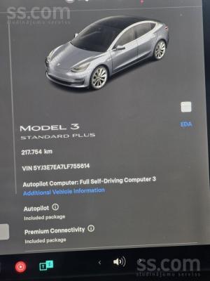 Violet Tesla Model 3 2020 in Riga, with an engine capacity of 0.00 L and mileage of 223 thousand km for 16100 €, photo 15 on AUTOMOTO.COM.LV