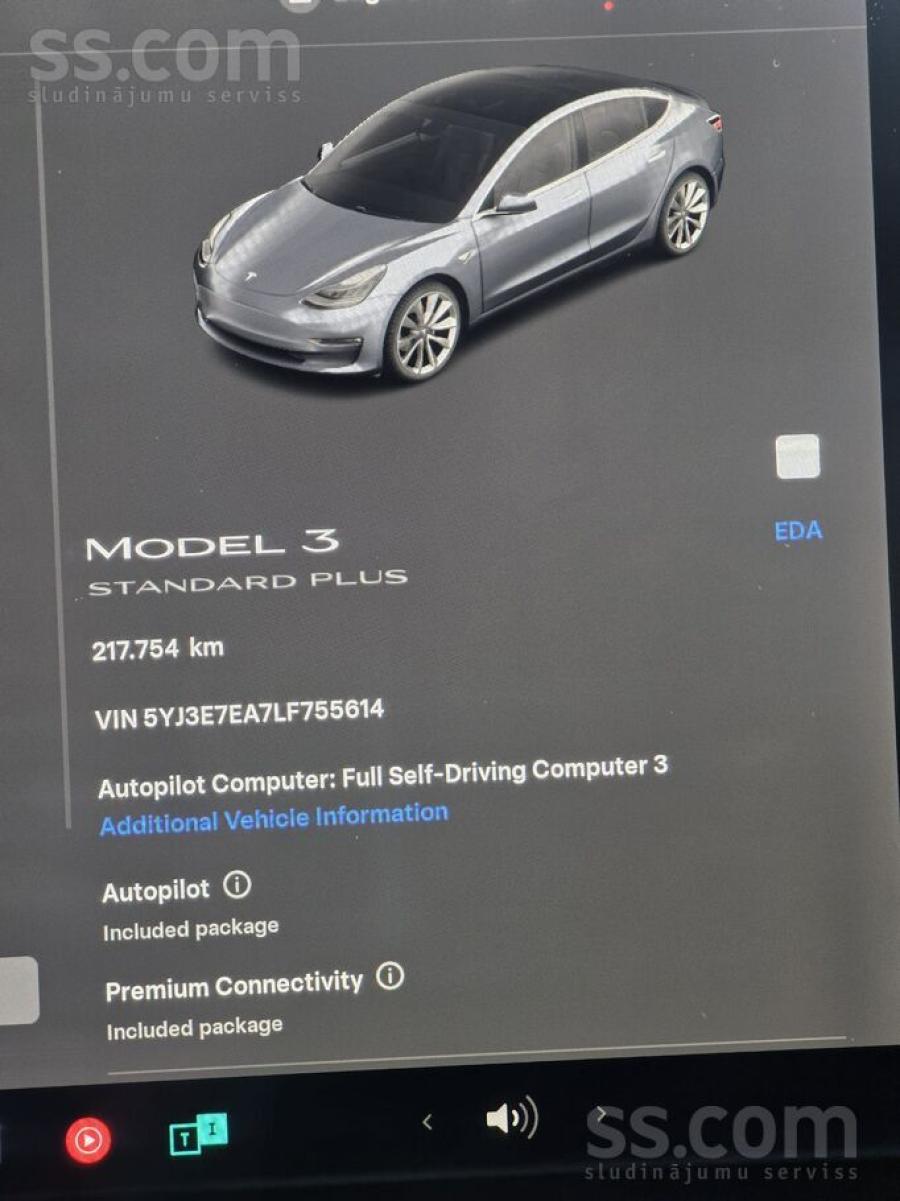 Violet Tesla Model 3 2020 in Riga, with an engine capacity of 0.00 L and mileage of 223 thousand km for 16100 €, photo 15 on AUTOMOTO.COM.LV