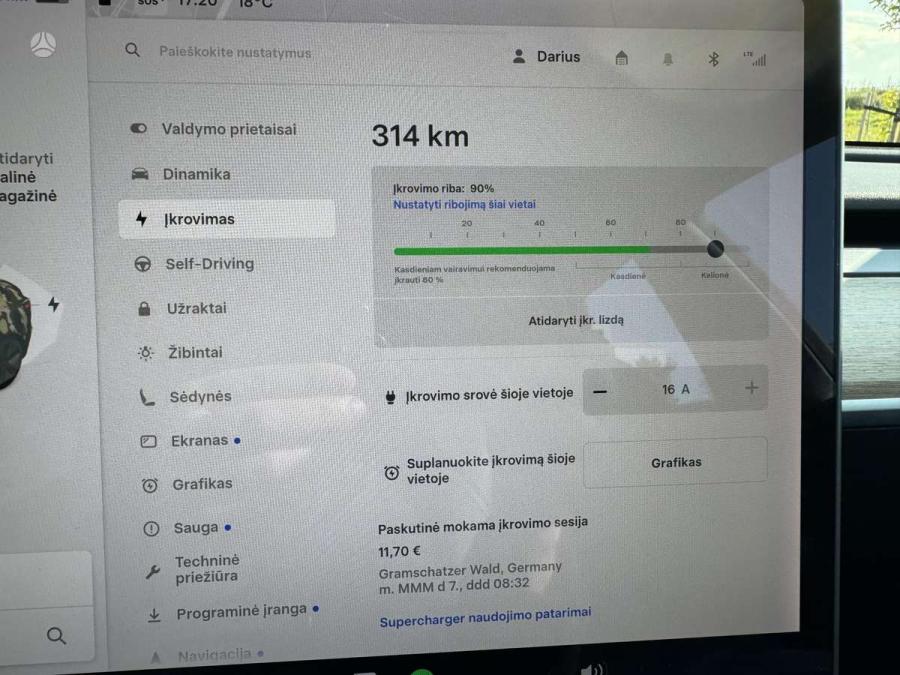 White Tesla Model 3 2019 in Vilnius, with an engine capacity of 0.00 L and mileage of 94 thousand km for 20500 €, photo 33 on AUTOMOTO.COM.LV