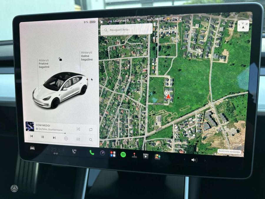 White Tesla Model 3 2019 in Vilnius, with an engine capacity of 0.00 L and mileage of 247 thousand km for 18200 €, photo 17 on AUTOMOTO.COM.LV