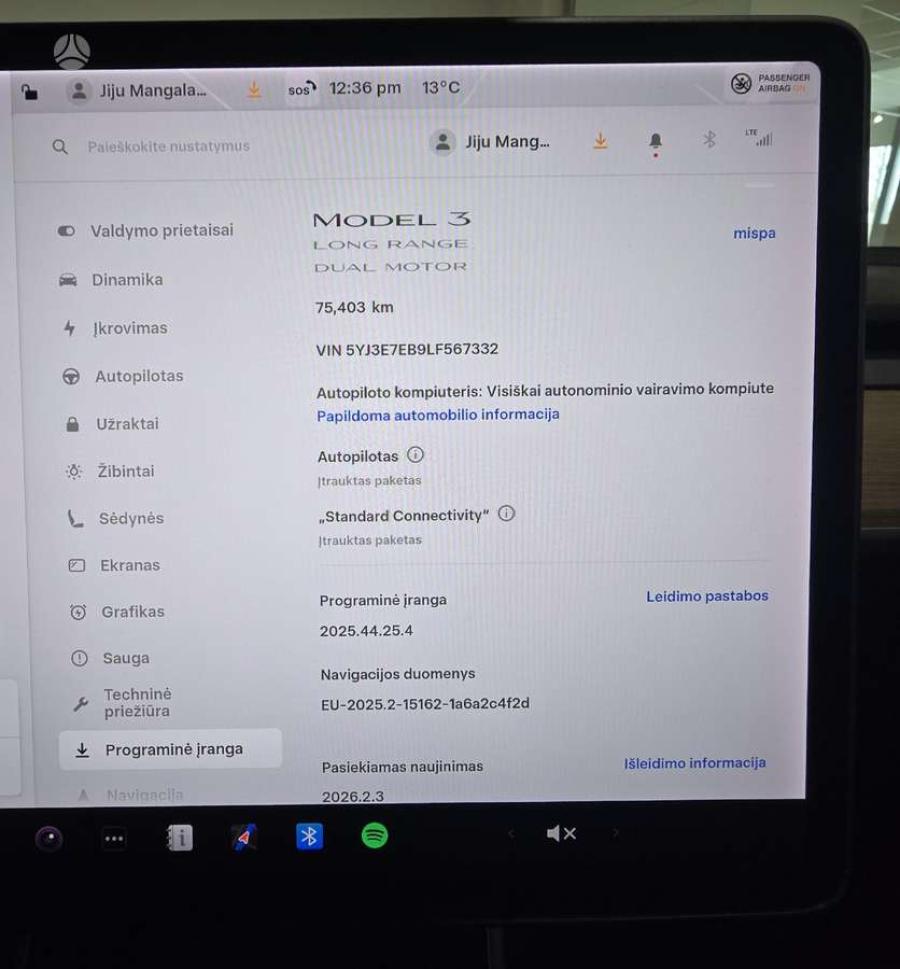 Белый Тесла Модель 3 2020 в Шяуляй, объемом двигателя 0.00 л и пробегом 75 тыс. км за 22900 €, фото 17 на AUTOMOTO.COM.LV