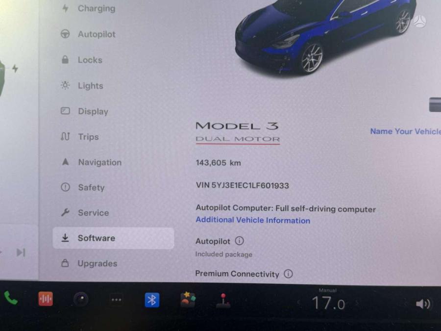 White Tesla Model 3 2020 in Kaunas, with an engine capacity of 0.00 L and mileage of 144 thousand km for 17999 €, photo 13 on AUTOMOTO.COM.LV