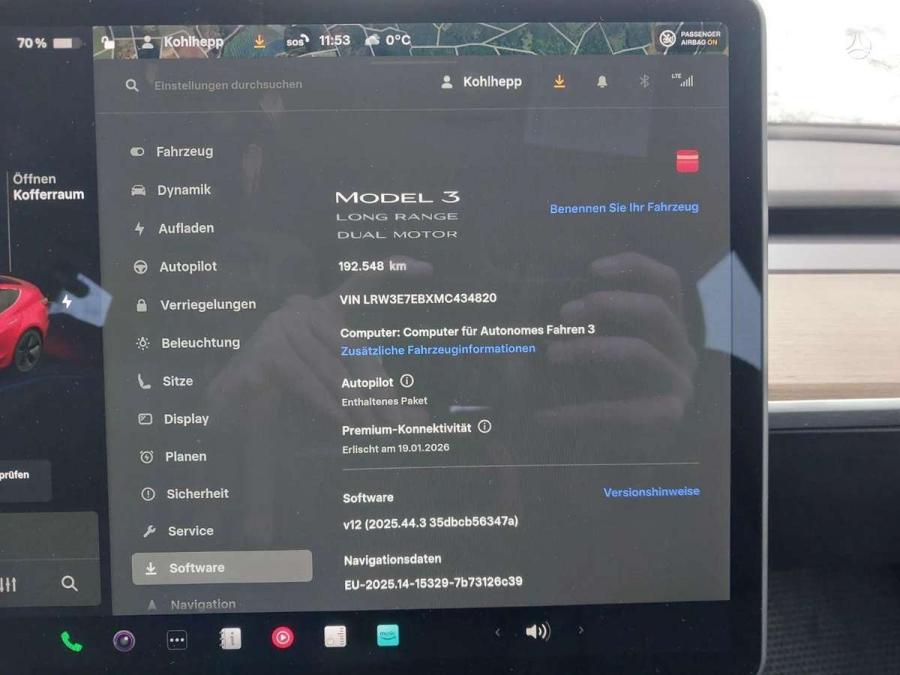 Белый Тесла Модель 3 2021 в Рига, объемом двигателя 0.00 л и пробегом 191 тыс. км за 22700 €, фото 10 на AUTOMOTO.COM.LV