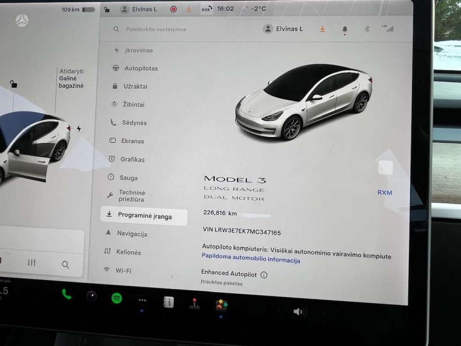 Белый Тесла Модель 3 2021 в Каунас, объемом двигателя 0.00 л и пробегом 227 тыс. км за 18200 €, фото 13 на AUTOMOTO.COM.LV