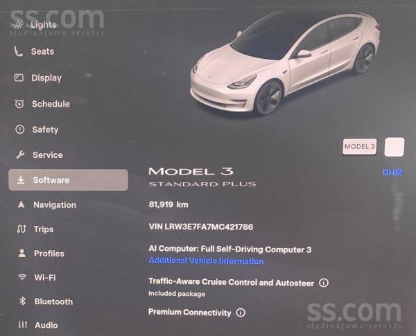 Balts Tesla Model 3 2021 Rīga, ar dzinēja tilpumu 0.00 L un nobraukumu 82 tūkst. km par 25500 €, foto 4 vietnē AUTOMOTO.COM.LV