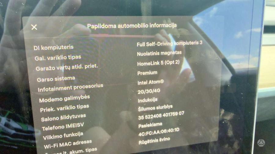 Белый Тесла Модель 3 2021 в Шяуляй, объемом двигателя 0.00 л и пробегом 90 тыс. км за 19900 €, фото 11 на AUTOMOTO.COM.LV