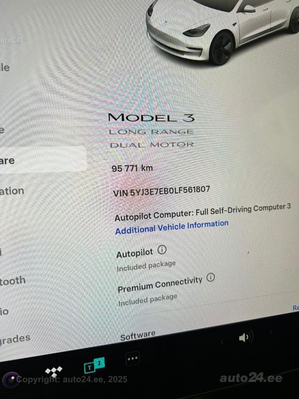Balts Tesla Model 3 2019 Viljandi, ar dzinēja tilpumu 0.00 L un nobraukumu 95 tūkst. km par 20500 €, foto 11 vietnē AUTOMOTO.COM.LV