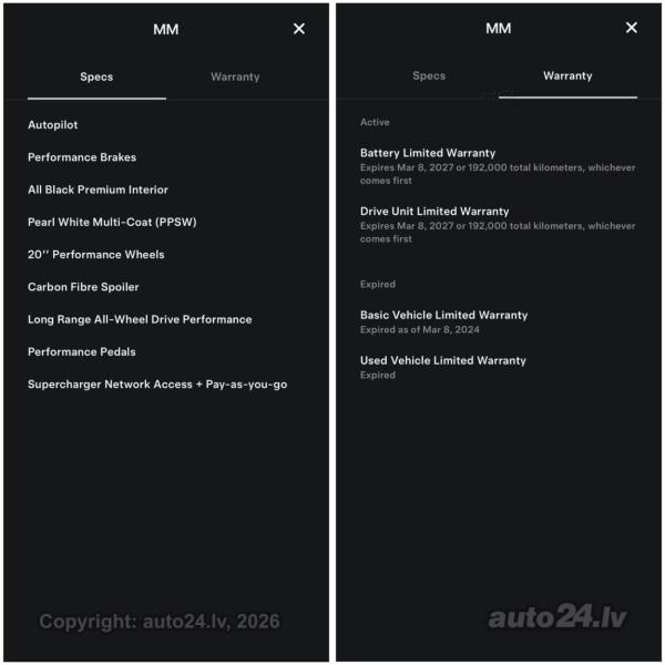 White Tesla Model 3 2019 in Tallinn, with an engine capacity of 0.00 L and mileage of 141 thousand km for 21900 €, photo 30 on AUTOMOTO.COM.LV