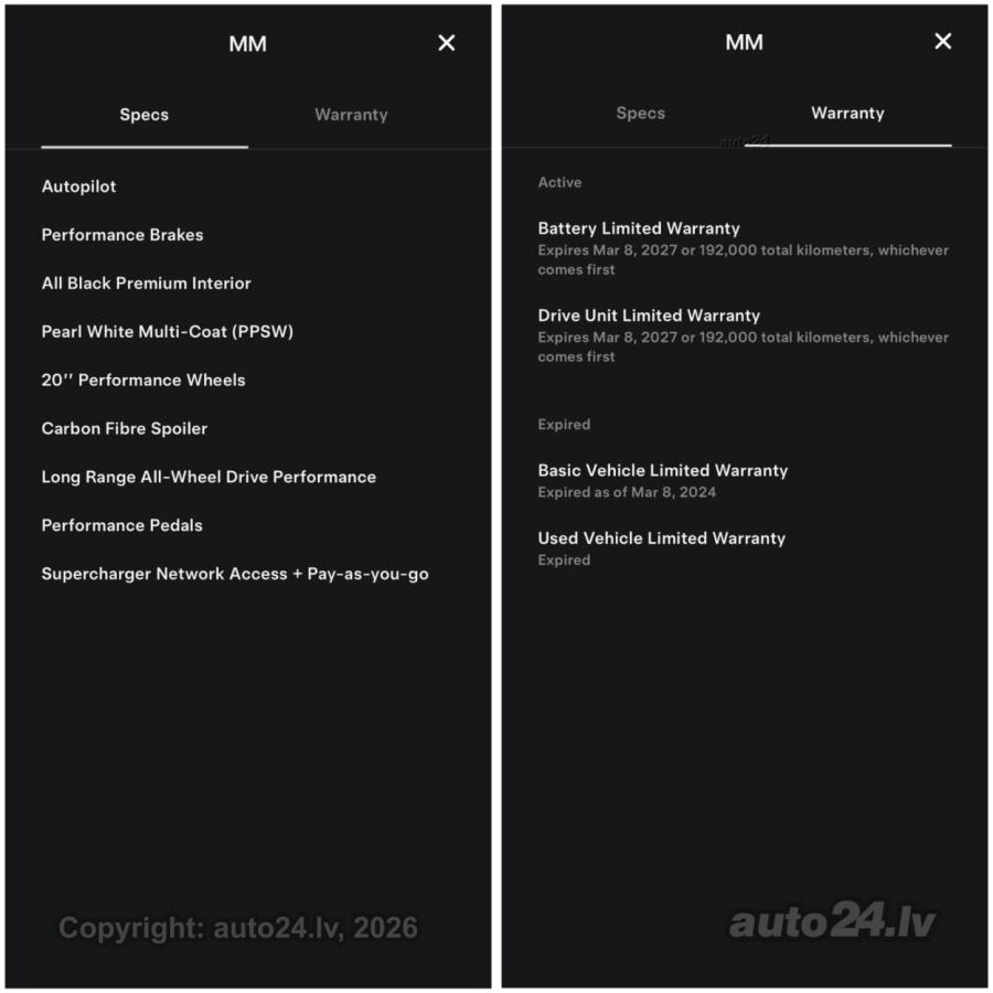 White Tesla Model 3 2019 in Tallinn, with an engine capacity of 0.00 L and mileage of 141 thousand km for 21900 €, photo 30 on AUTOMOTO.COM.LV