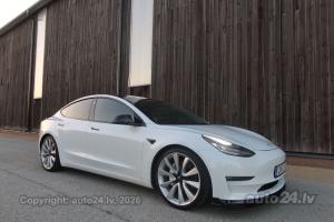White Tesla Model 3 2019 in Tallinn, with an engine capacity of 0.00 L and mileage of 90 thousand km for 24400 €, photo 3 on AUTOMOTO.COM.LV