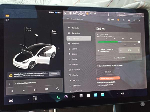 Balts Tesla Model 3 2020 Ukmergė, ar dzinēja tilpumu 0.00 L un nobraukumu 93 tūkst. km par 7800 €, foto 8 vietnē AUTOMOTO.COM.LV