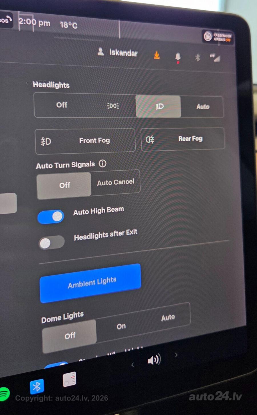 Balts Tesla Model 3 2020 Tartu, ar dzinēja tilpumu 0.00 L un nobraukumu 121 tūkst. km par 23990 €, foto 14 vietnē AUTOMOTO.COM.LV