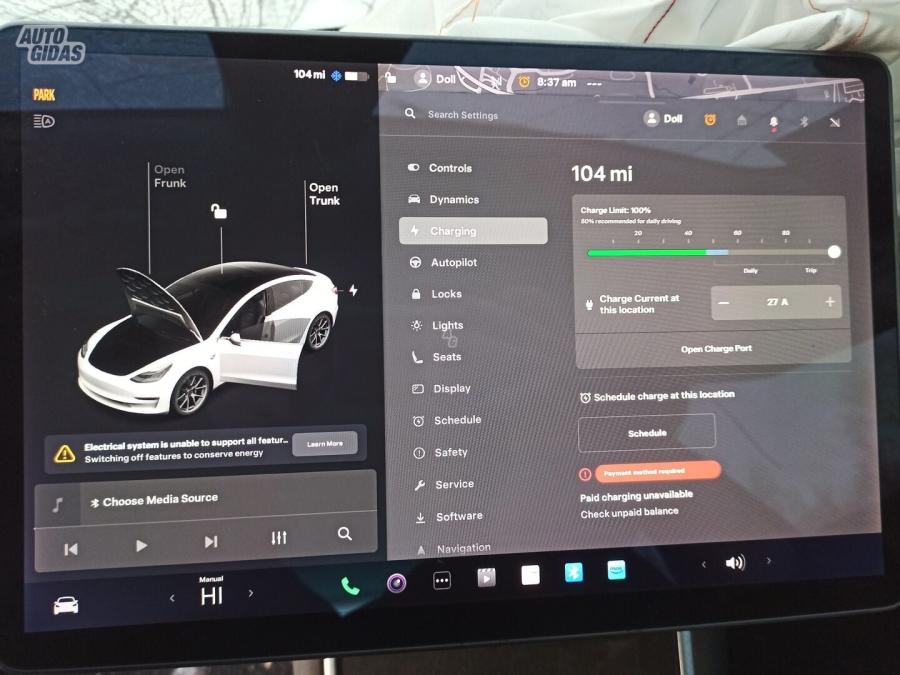 Белый Тесла Модель 3 2020 в Укмерге, объемом двигателя 0.00 л и пробегом 93 тыс. км за 7700 €, фото 9 на AUTOMOTO.COM.LV
