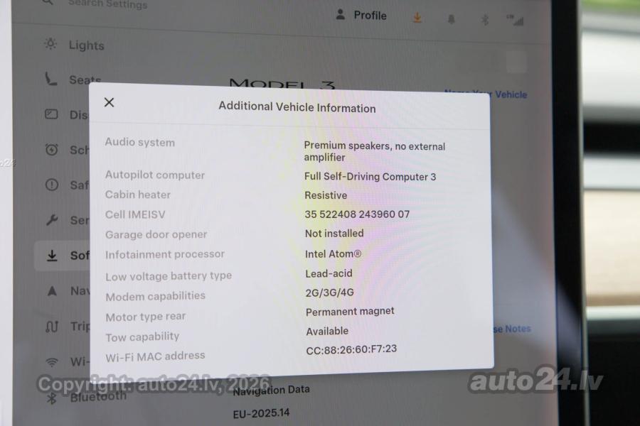 Balts Tesla Model 3 2020 Tallina, ar dzinēja tilpumu 0.00 L un nobraukumu 125 tūkst. km par 18980 €, foto 14 vietnē AUTOMOTO.COM.LV