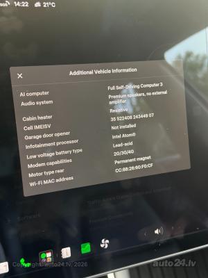 Balts Tesla Model 3 2020 Tallina, ar dzinēja tilpumu 0.00 L un nobraukumu 215 tūkst. km par 19999 €, foto 15 vietnē AUTOMOTO.COM.LV