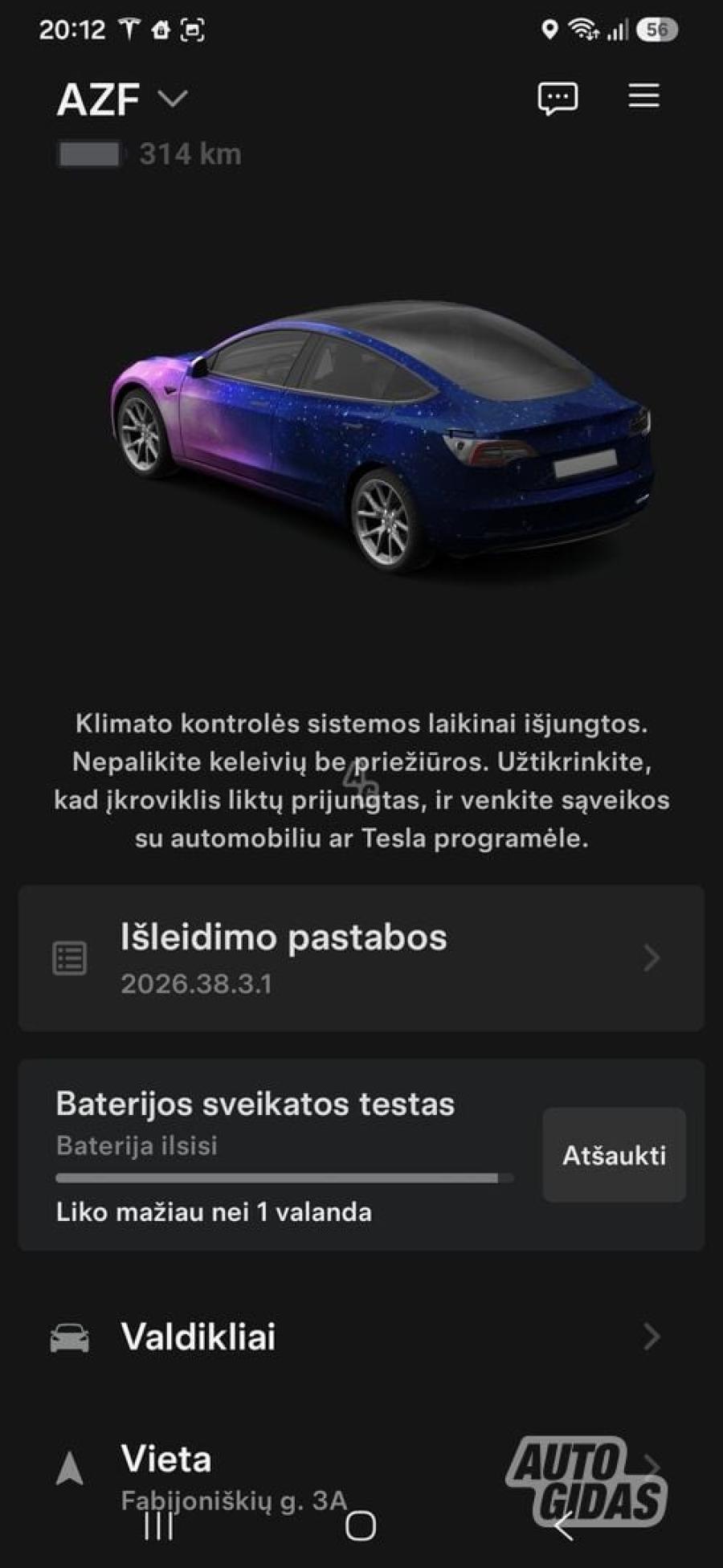Balts Tesla Model 3 2020 Viļņa, ar dzinēja tilpumu 0.00 L un nobraukumu 239 tūkst. km par 17600 €, foto 21 vietnē AUTOMOTO.COM.LV