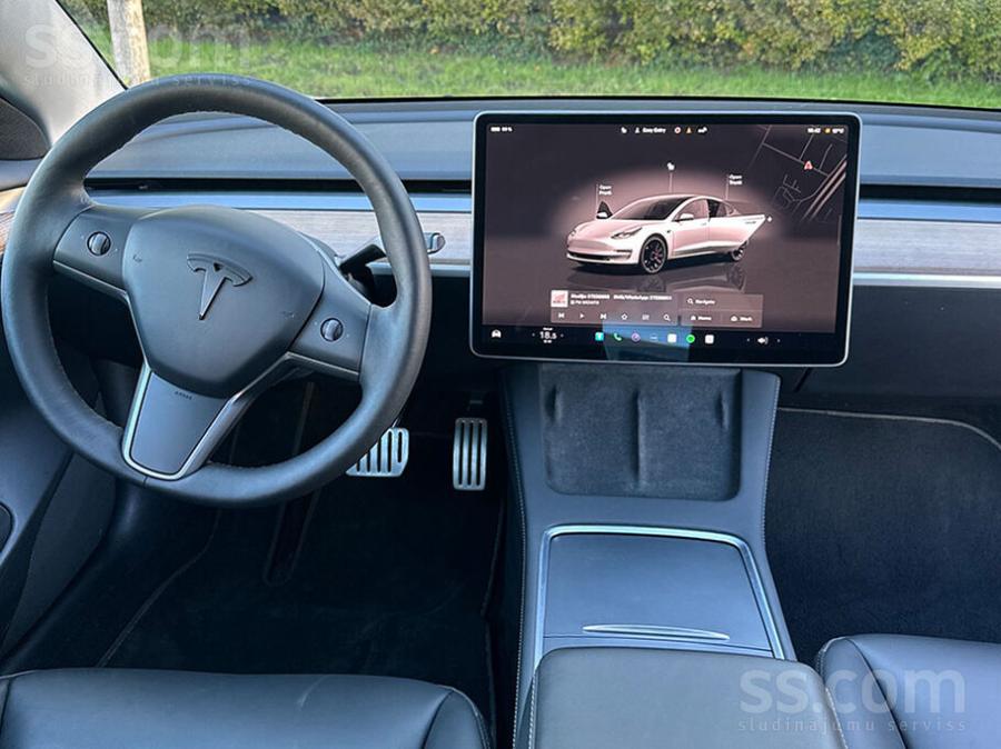 Balts Tesla Model 3 2021 Rīga, ar dzinēja tilpumu 0.00 L un nobraukumu 113 tūkst. km par 27500 €, foto 16 vietnē AUTOMOTO.COM.LV