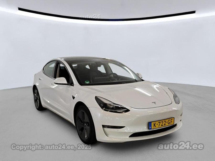 White Tesla Model 3 2021 in Viljandi, with an engine capacity of 0.00 L and mileage of 114 thousand km for 25800 €, photo 1 on AUTOMOTO.COM.LV