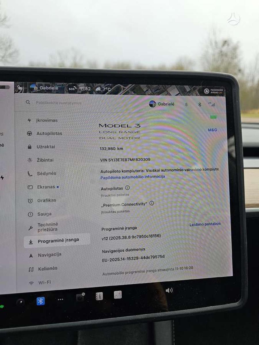 Balts Tesla Model 3 2021 Kauņa, ar dzinēja tilpumu 0.00 L un nobraukumu 134 tūkst. km par 24999 €, foto 12 vietnē AUTOMOTO.COM.LV