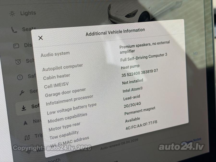 Белый Тесла Модель 3 2021 в Таллин, объемом двигателя 0.00 л и пробегом 100 тыс. км за 22500 €, фото 28 на AUTOMOTO.COM.LV