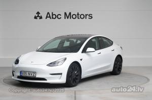 Balts Tesla Model 3 2021 Tallina, ar dzinēja tilpumu 0.00 L un nobraukumu 103 tūkst. km par 28490 €, foto  vietnē AUTOMOTO.COM.LV