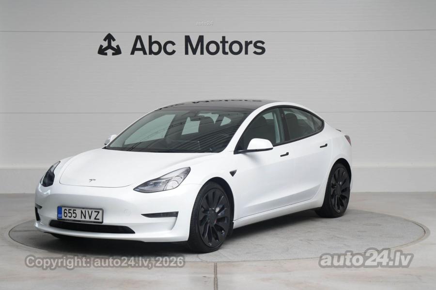 Balts Tesla Model 3 2021 Tallina, ar dzinēja tilpumu 0.00 L un nobraukumu 103 tūkst. km par 28490 €, foto 1 vietnē AUTOMOTO.COM.LV