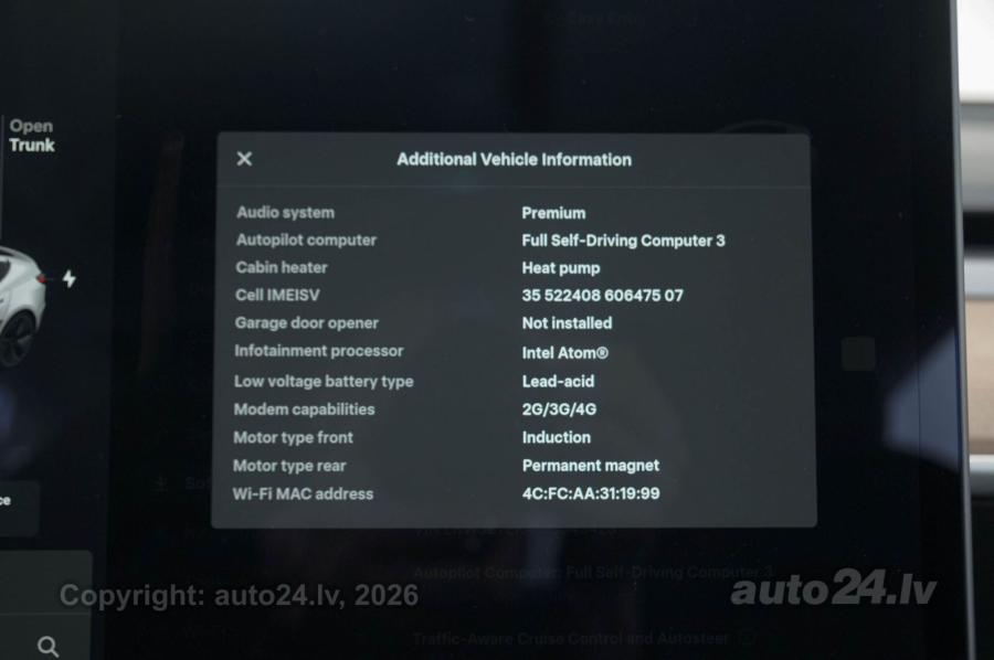 Balts Tesla Model 3 2021 Tallina, ar dzinēja tilpumu 0.00 L un nobraukumu 70 tūkst. km par 31990 €, foto 17 vietnē AUTOMOTO.COM.LV