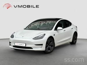 White Tesla Model 3 2021 in Riga, with an engine capacity of 0.00 L and mileage of 59 thousand km for 32990 €, photo  on AUTOMOTO.COM.LV