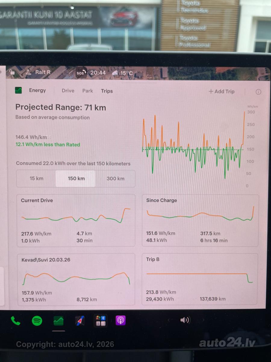 Balts Tesla Model 3 2021 Pērnava, ar dzinēja tilpumu 0.00 L un nobraukumu 138 tūkst. km par 27000 €, foto 15 vietnē AUTOMOTO.COM.LV