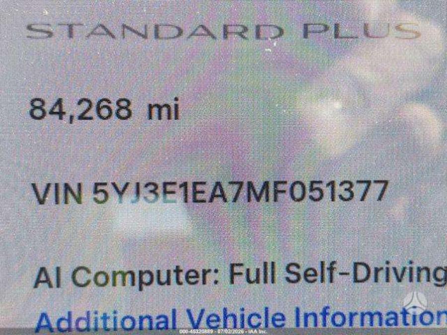 Balts Tesla Model 3 2021 Klaipėda, ar dzinēja tilpumu 0.00 L un nobraukumu 136 tūkst. km par 9000 €, foto 10 vietnē AUTOMOTO.COM.LV