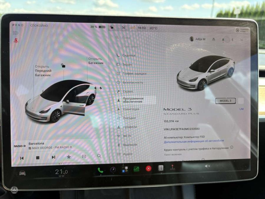 White Tesla Model 3 2021 in Vilnius, with an engine capacity of 0.00 L and mileage of 130 thousand km for 21000 €, photo 24 on AUTOMOTO.COM.LV