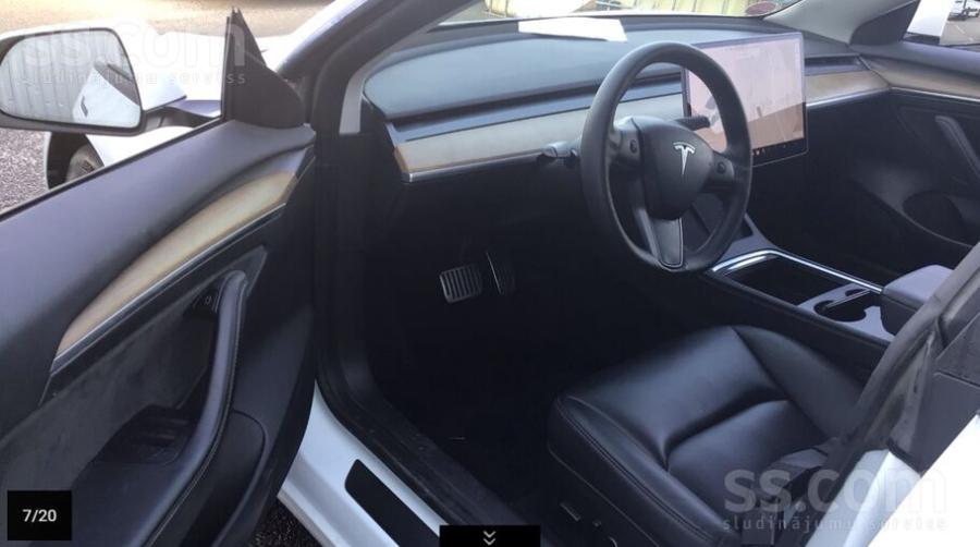 Balts Tesla Model 3 2021 Rīga, ar dzinēja tilpumu 0.00 L un nobraukumu 75 tūkst. km par 25450 €, foto 7 vietnē AUTOMOTO.COM.LV