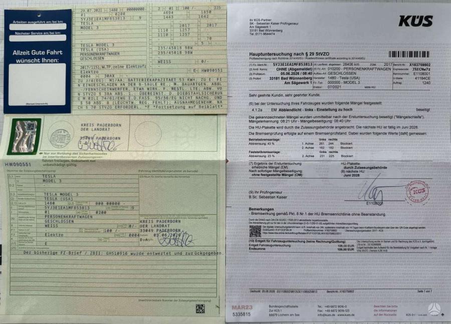 White Tesla Model 3 2021 in Kaunas, with an engine capacity of 0.00 L and mileage of 29 thousand km for 21490 €, photo 39 on AUTOMOTO.COM.LV
