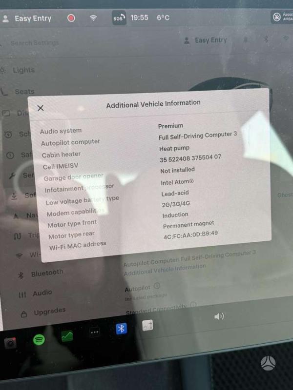 Balts Tesla Model 3 2021 Viļņa, ar dzinēja tilpumu 0.00 L un nobraukumu 155 tūkst. km par 22789 €, foto 9 vietnē AUTOMOTO.COM.LV