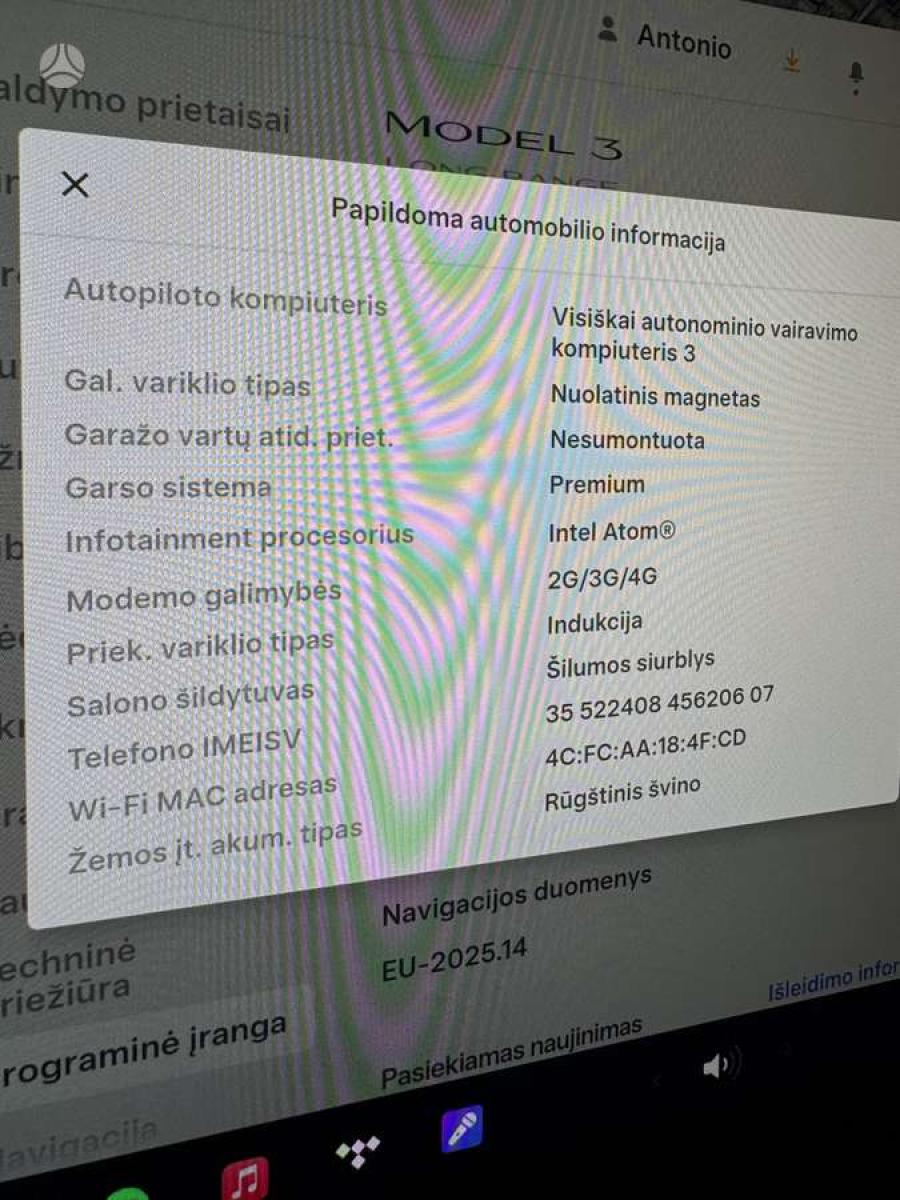 Balts Tesla Model 3 2021 Gargždai, ar dzinēja tilpumu 0.00 L un nobraukumu 184 tūkst. km par 10500 €, foto 14 vietnē AUTOMOTO.COM.LV