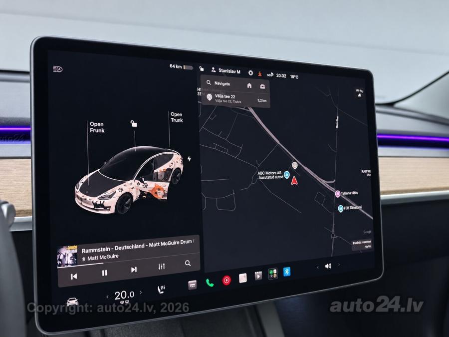 Balts Tesla Model 3 2021 Tallina, ar dzinēja tilpumu 0.00 L un nobraukumu 78 tūkst. km par 30990 €, foto 17 vietnē AUTOMOTO.COM.LV