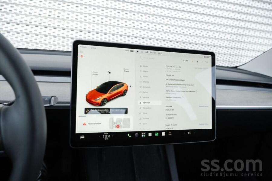 Balts Tesla Model 3 2021 Rīga, ar dzinēja tilpumu 0.00 L un nobraukumu 114 tūkst. km par 33750 €, foto 16 vietnē AUTOMOTO.COM.LV