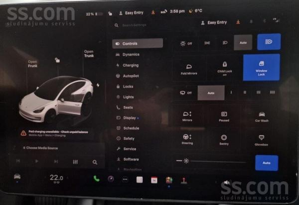 Balts Tesla Model 3 2022 Rīga, ar dzinēja tilpumu 0.00 L un nobraukumu 213 tūkst. km par 19777 €, foto 8 vietnē AUTOMOTO.COM.LV