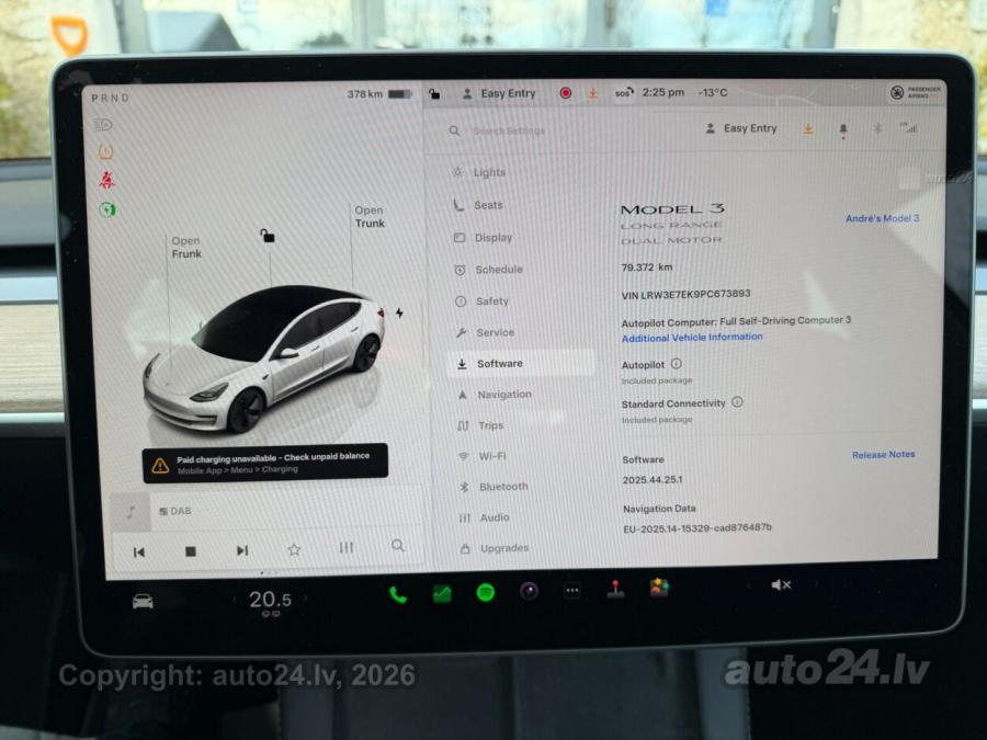 Balts Tesla Model 3 2022 Tallina, ar dzinēja tilpumu 0.00 L un nobraukumu 79 tūkst. km par 29990 €, foto 17 vietnē AUTOMOTO.COM.LV