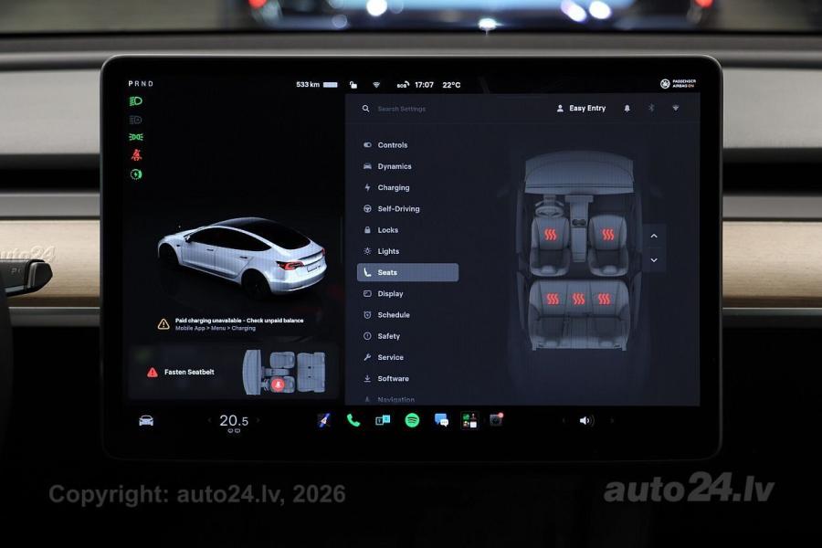 Balts Tesla Model 3 2022 Tallina, ar dzinēja tilpumu 0.00 L un nobraukumu 62 tūkst. km par 31495 €, foto 15 vietnē AUTOMOTO.COM.LV