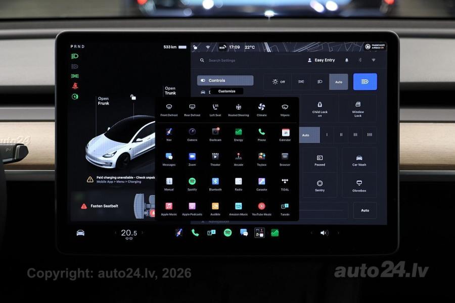 Balts Tesla Model 3 2022 Tallina, ar dzinēja tilpumu 0.00 L un nobraukumu 62 tūkst. km par 31495 €, foto 17 vietnē AUTOMOTO.COM.LV