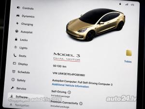 White Tesla Model 3 2023 in Parnu, with an engine capacity of 0.00 L and mileage of 50 thousand km for 37600 €, photo 9 on AUTOMOTO.COM.LV