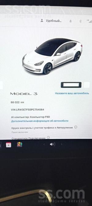 Balts Tesla Model 3 2023 Ventspils, ar dzinēja tilpumu 0.00 L un nobraukumu 88 tūkst. km par 22000 €, foto 13 vietnē AUTOMOTO.COM.LV