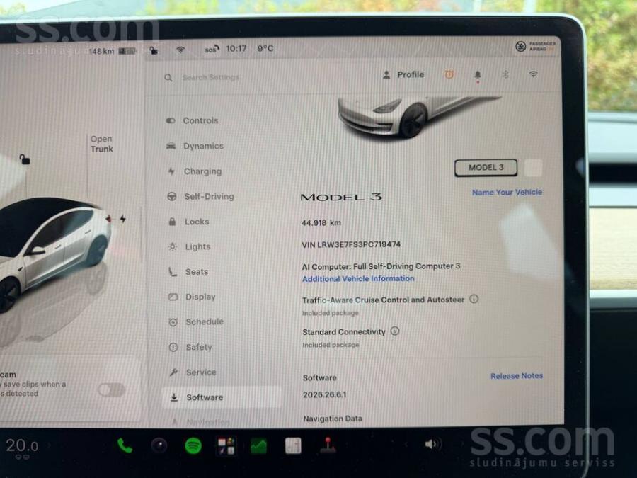 Balts Tesla Model 3 2023 Rīga, ar dzinēja tilpumu 0.00 L un nobraukumu 45 tūkst. km par 27990 €, foto 20 vietnē AUTOMOTO.COM.LV