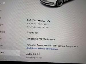White Tesla Model 3 2024 in Kaunas, with an engine capacity of 0.00 L and mileage of 33 thousand km for 16800 €, photo 14 on AUTOMOTO.COM.LV
