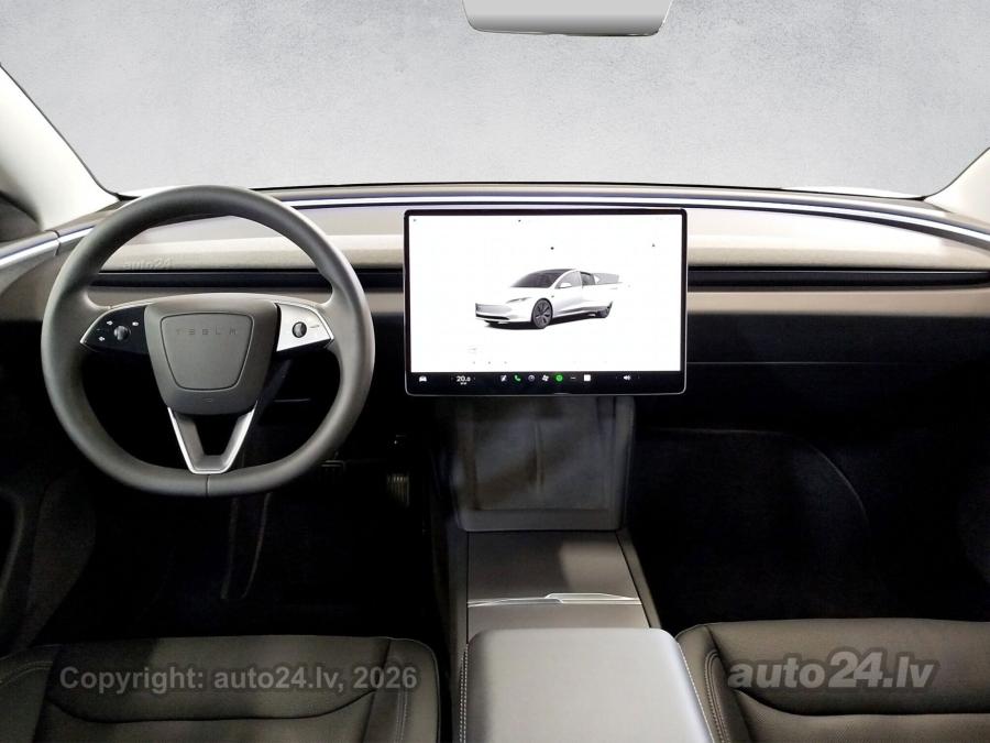 White Tesla Model 3 2024 in Tallinn, with an engine capacity of 0.00 L and mileage of 30 thousand km for 45990 €, photo 6 on AUTOMOTO.COM.LV