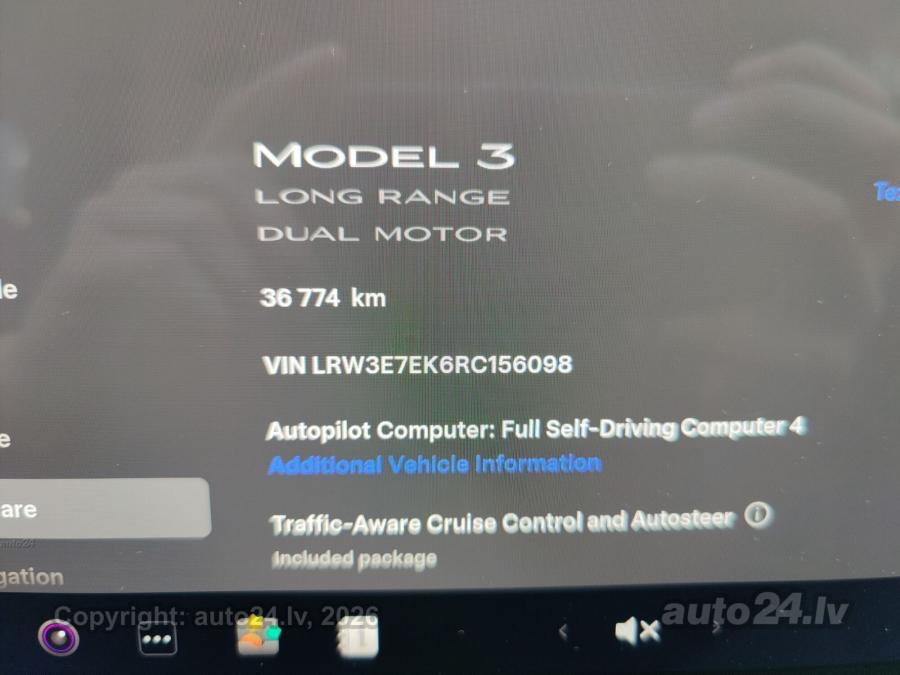 Balts Tesla Model 3 2024 Tartu, ar dzinēja tilpumu 0.00 L un nobraukumu 37 tūkst. km par 44900 €, foto 15 vietnē AUTOMOTO.COM.LV