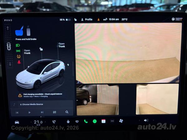 White Tesla Model 3 2024 in Tallinn, with an engine capacity of 0.00 L and mileage of 40 thousand km for 44900 €, photo 10 on AUTOMOTO.COM.LV