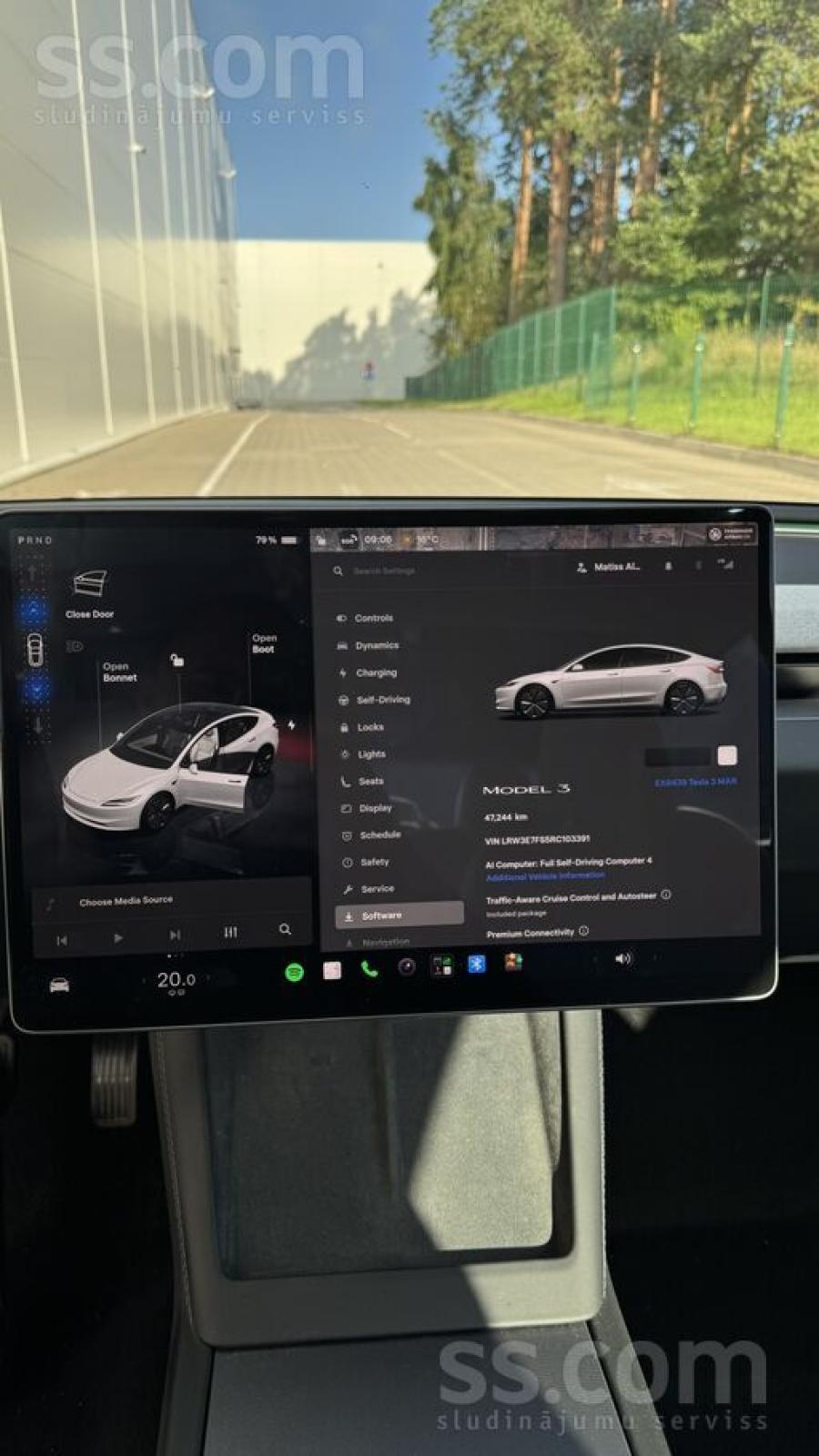 Balts Tesla Model 3 2024 Rīga, ar dzinēja tilpumu 0.00 L un nobraukumu 47 tūkst. km par 32500 €, foto 14 vietnē AUTOMOTO.COM.LV