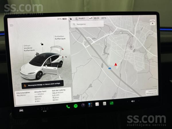 Белый Тесла Модель 3 2024 в Рига, объемом двигателя 0.00 л и пробегом 75 тыс. км за 42000 €, фото 9 на AUTOMOTO.COM.LV